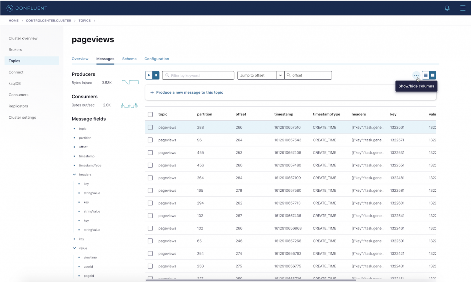 How to Export and Analyze Kafka Messages in Control Center