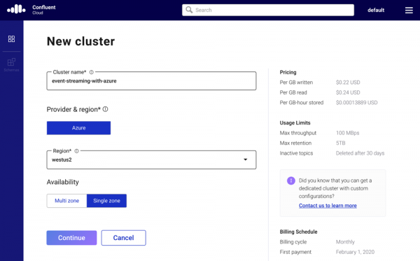 Apache Kafka as a Service with Confluent Cloud on Azure Marketplace