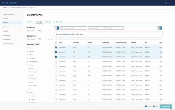 How to Export and Analyze Kafka Messages in Control Center