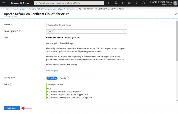 Apache Kafka as a Service with Confluent Cloud on Azure Marketplace Apache Kafka as a Service with Confluent Cloud on Azure Marketplace